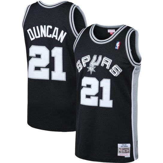 Tim Duncan Jersey S-2X 3X 4X 5X 6X XLT 2XLT 3XLT 4XLT 5XLT