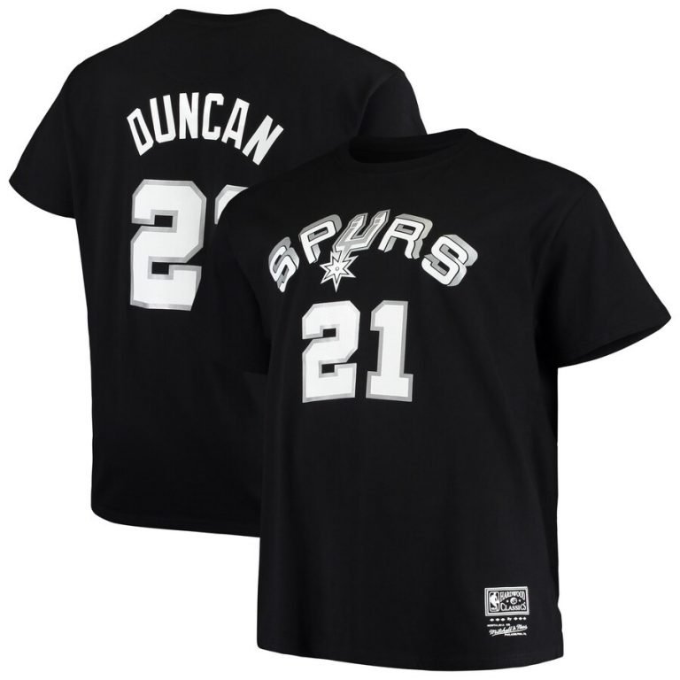 Tim Duncan Jersey S-2X 3X 4X 5X 6X XLT 2XLT 3XLT 4XLT 5XLT