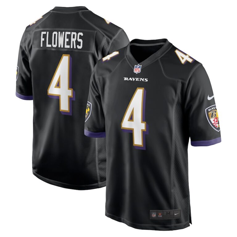 Zay Flowers Jersey (Ravens) S-2X 3X 4X, 5X Black, Purple, White